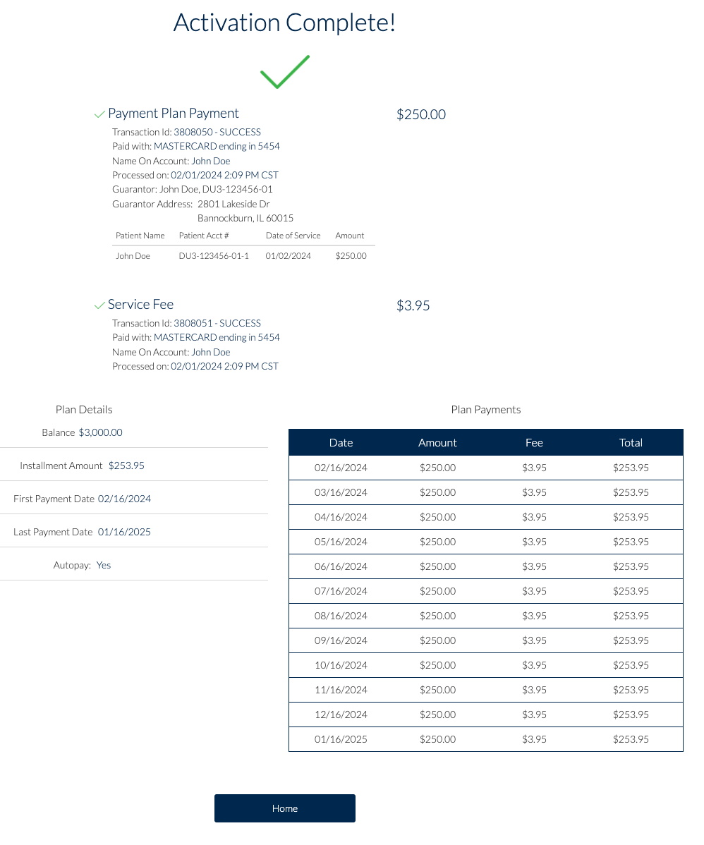 Enrolling in a payment plan – Flywire Healthcare