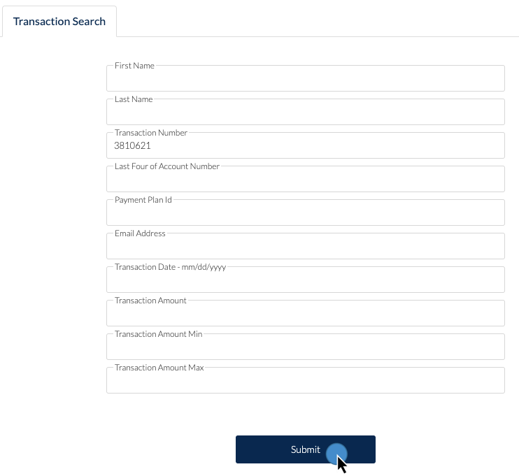 Transaction Search – Flywire Healthcare