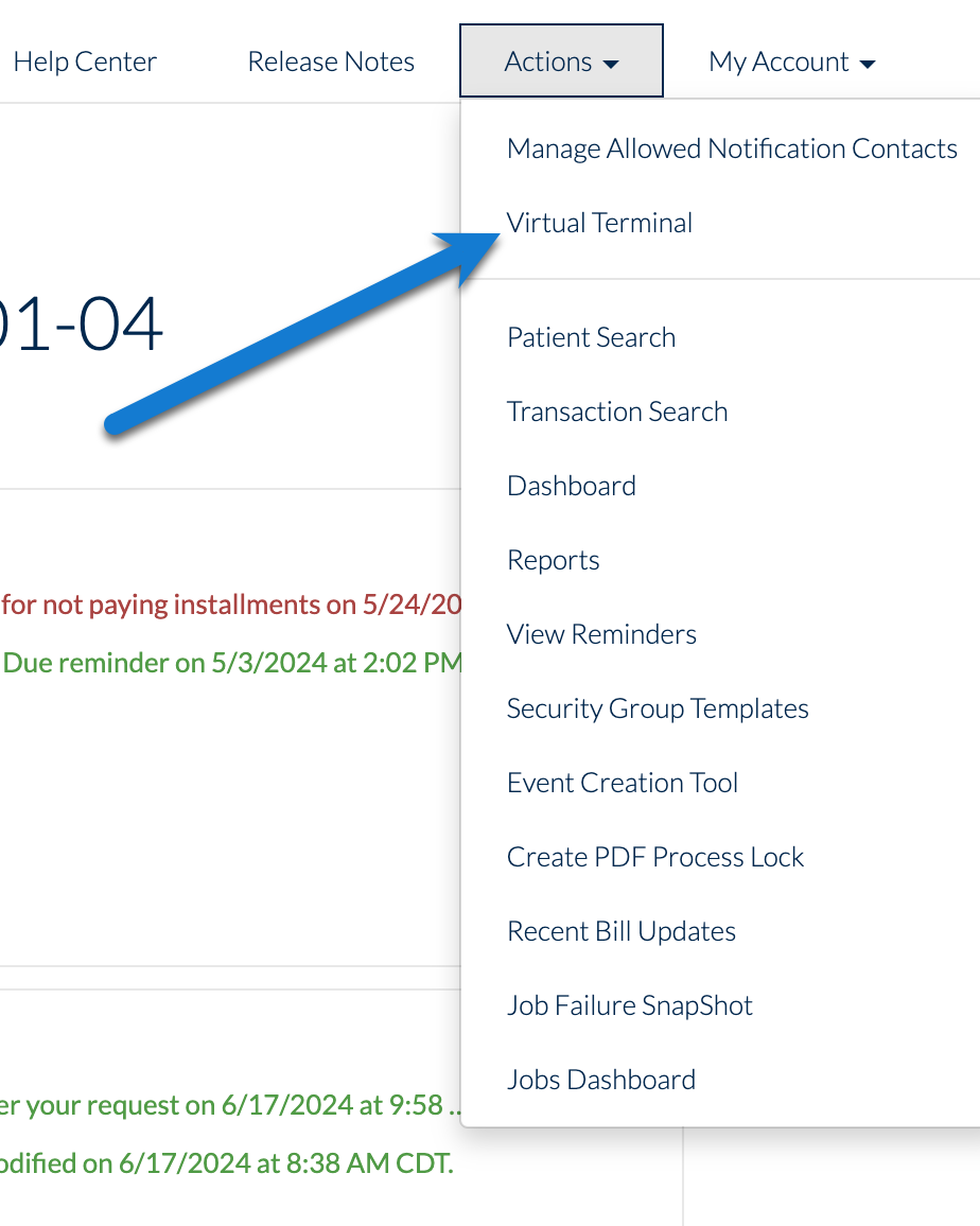 Using a Virtual Terminal – Flywire Healthcare