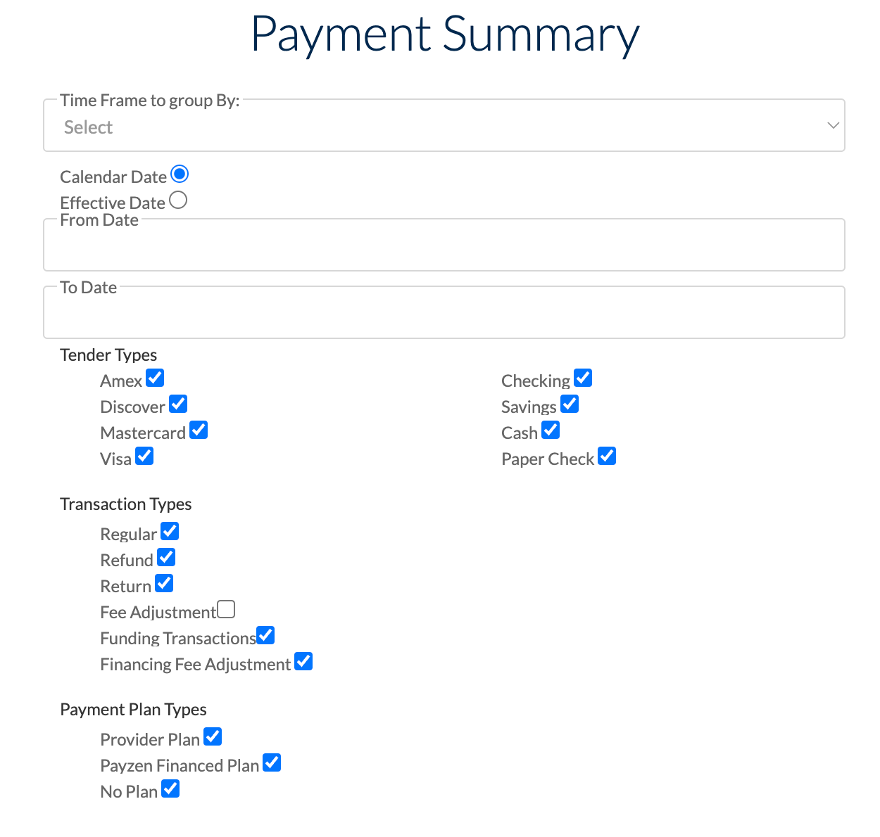 Payment Summary Report – Flywire Healthcare
